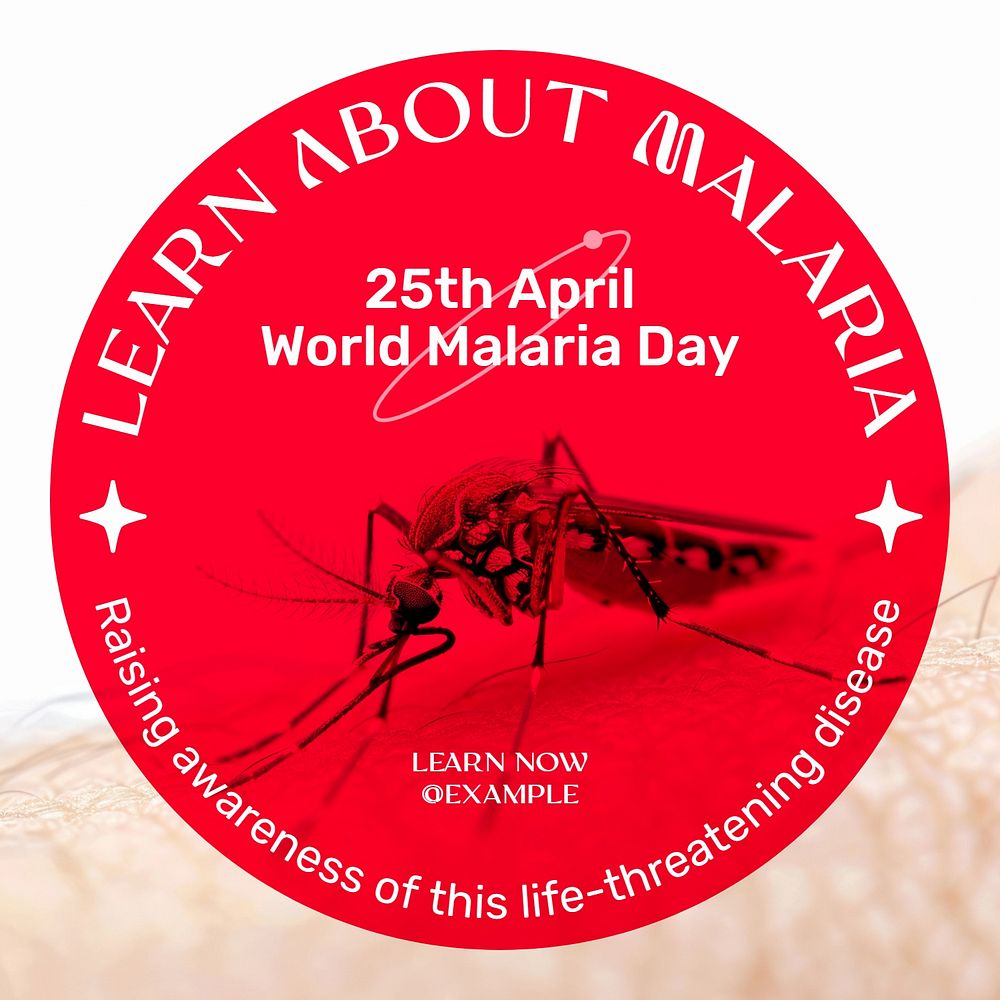 Malaria Facebook post template | Free Editable Template - rawpixel