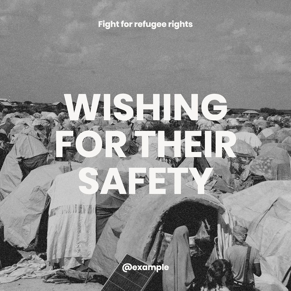 Refugee rights Facebook post template | Free Editable Template - rawpixel