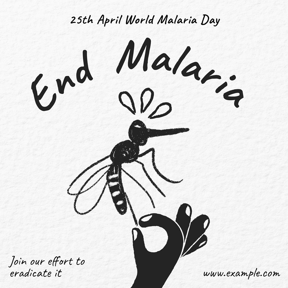 End Malaria Facebook post template | Free Editable Template - rawpixel