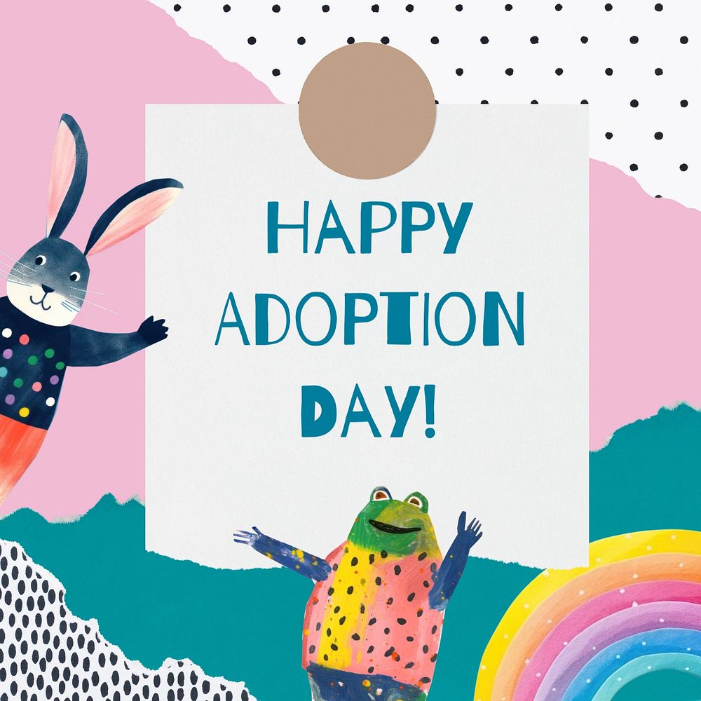 Happy Adoption Day Instagram post | Premium Editable Template - rawpixel