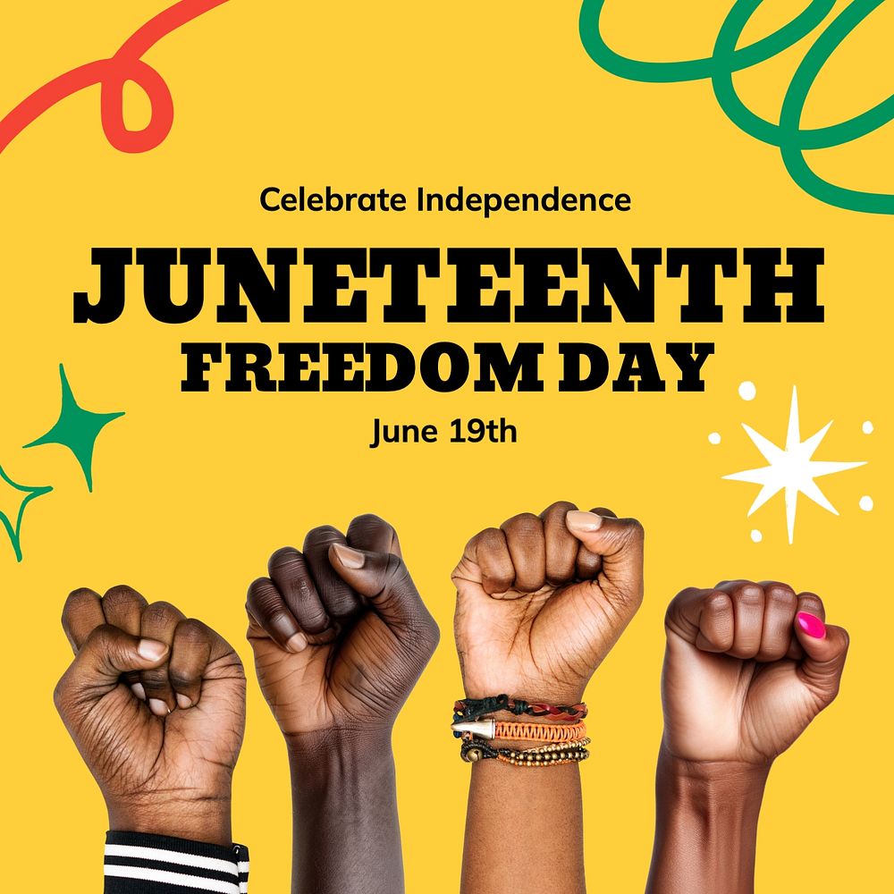 Juneteenth Instagram post template | Free Editable Template - rawpixel