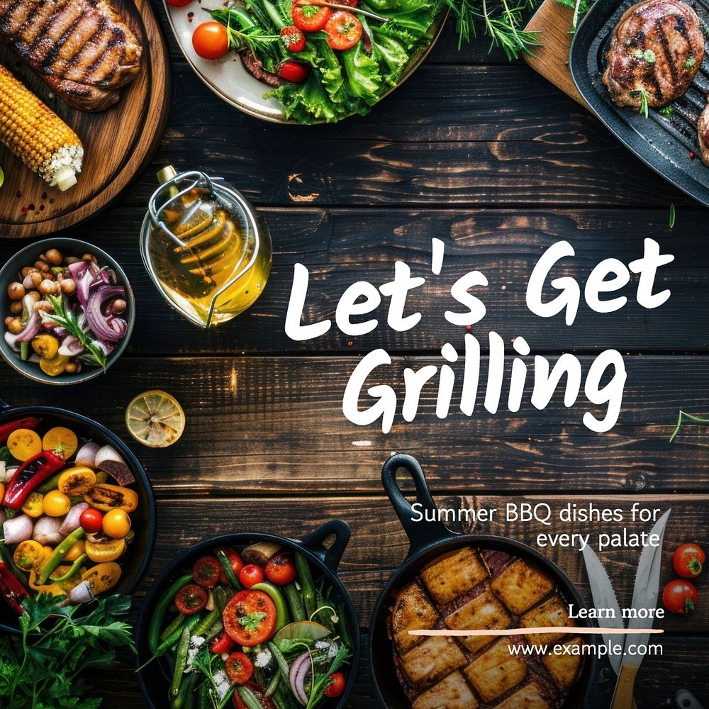 Summer bbq Instagram post template | Premium Editable Template - rawpixel