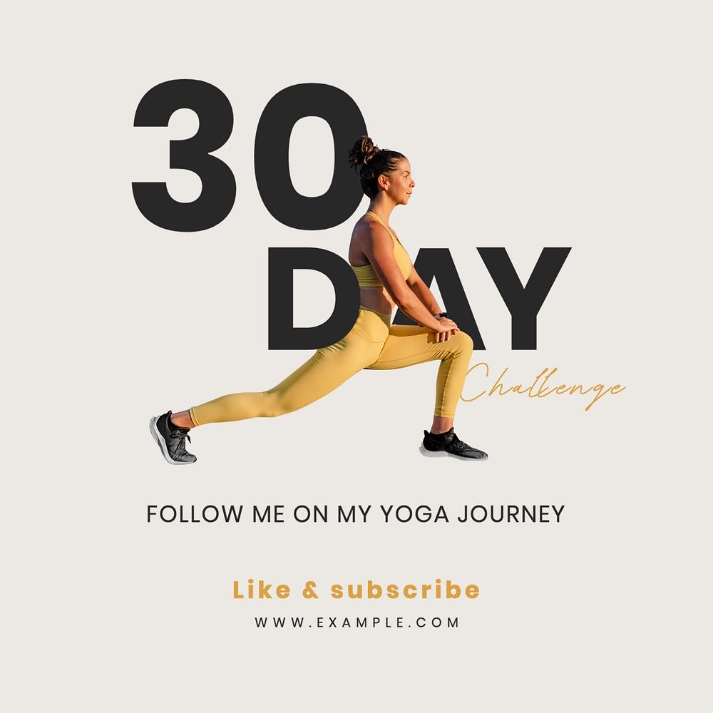 30 day challenge Instagram post | Premium Editable Template - rawpixel