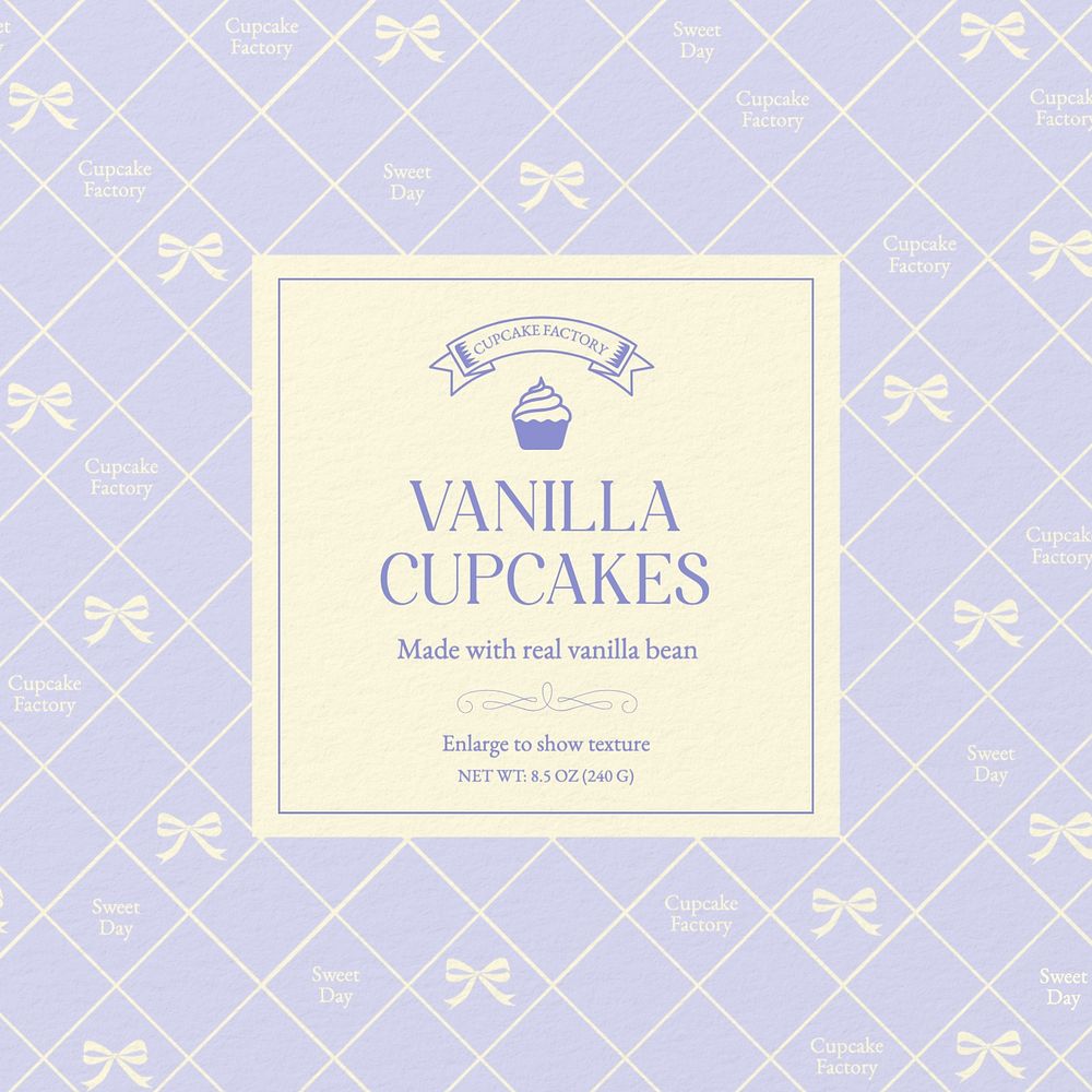 Cupcakes label template, editable design | Premium Editable Template ...