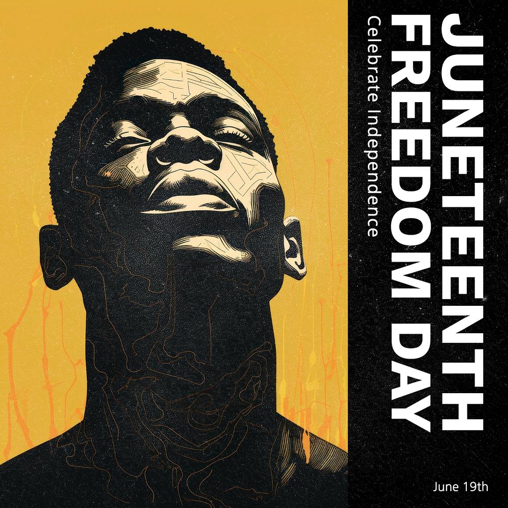 Juneteenth Instagram post template | Premium Editable Template - rawpixel