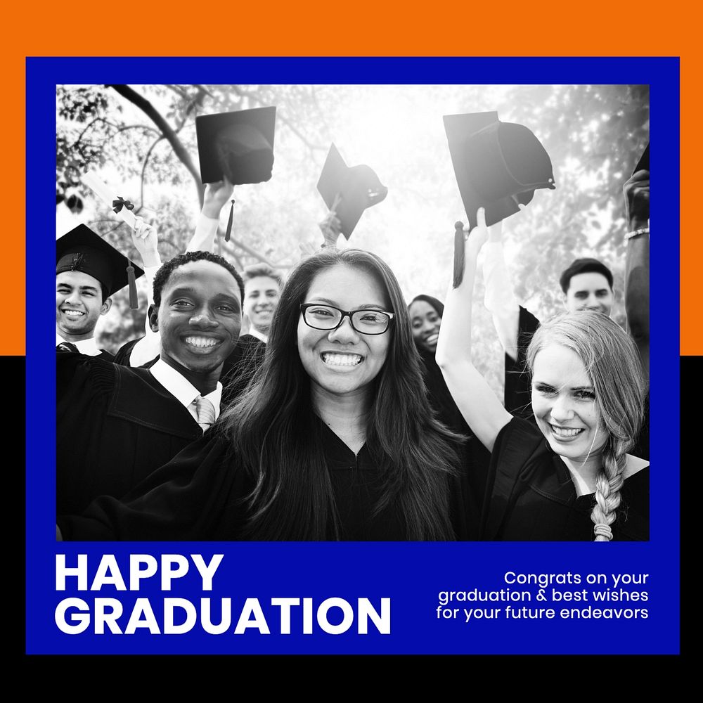Happy graduation Instagram post template | Premium Editable Template ...