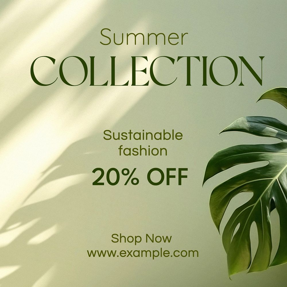 Summer collection Instagram post template | Premium Editable Template ...