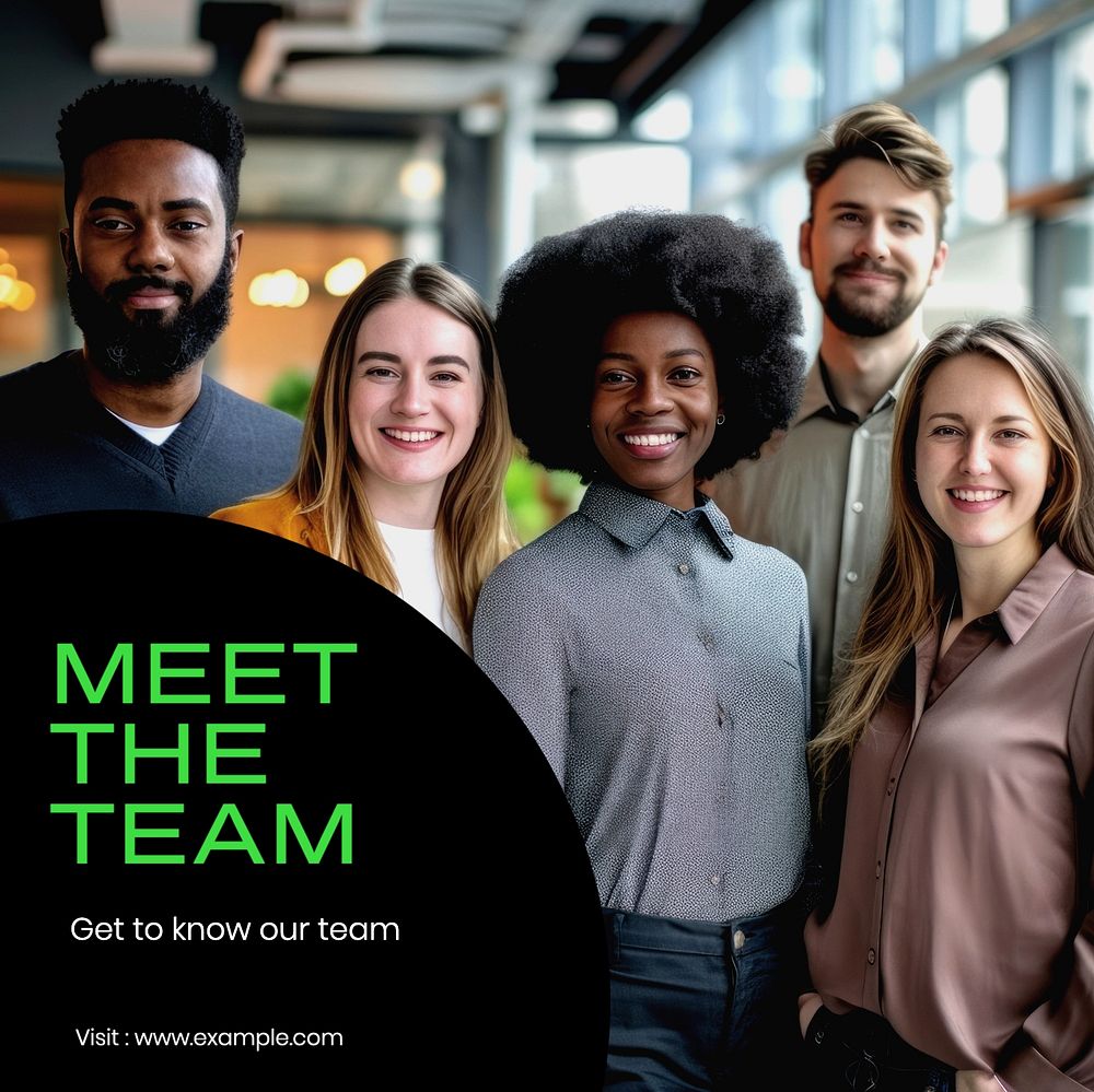 Meet our team Instagram post | Premium Editable Template - rawpixel