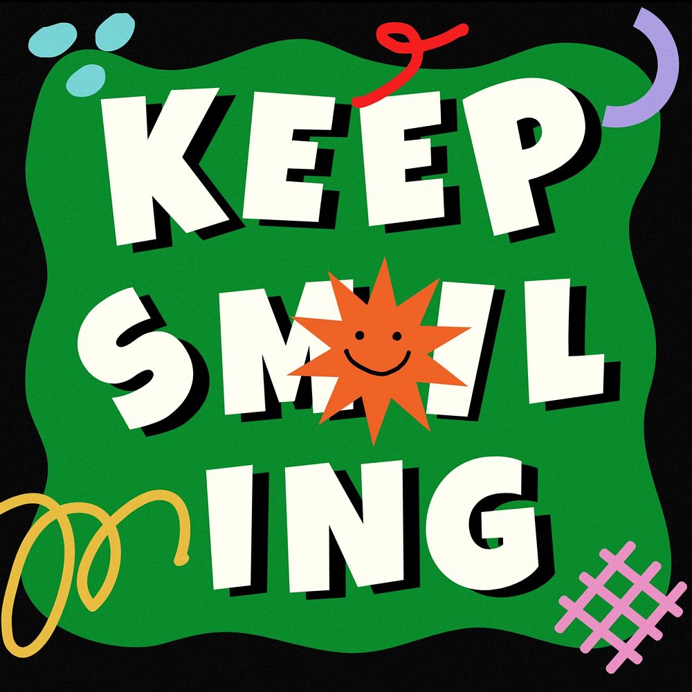Keep smiling Facebook post template | Premium Editable Template - rawpixel