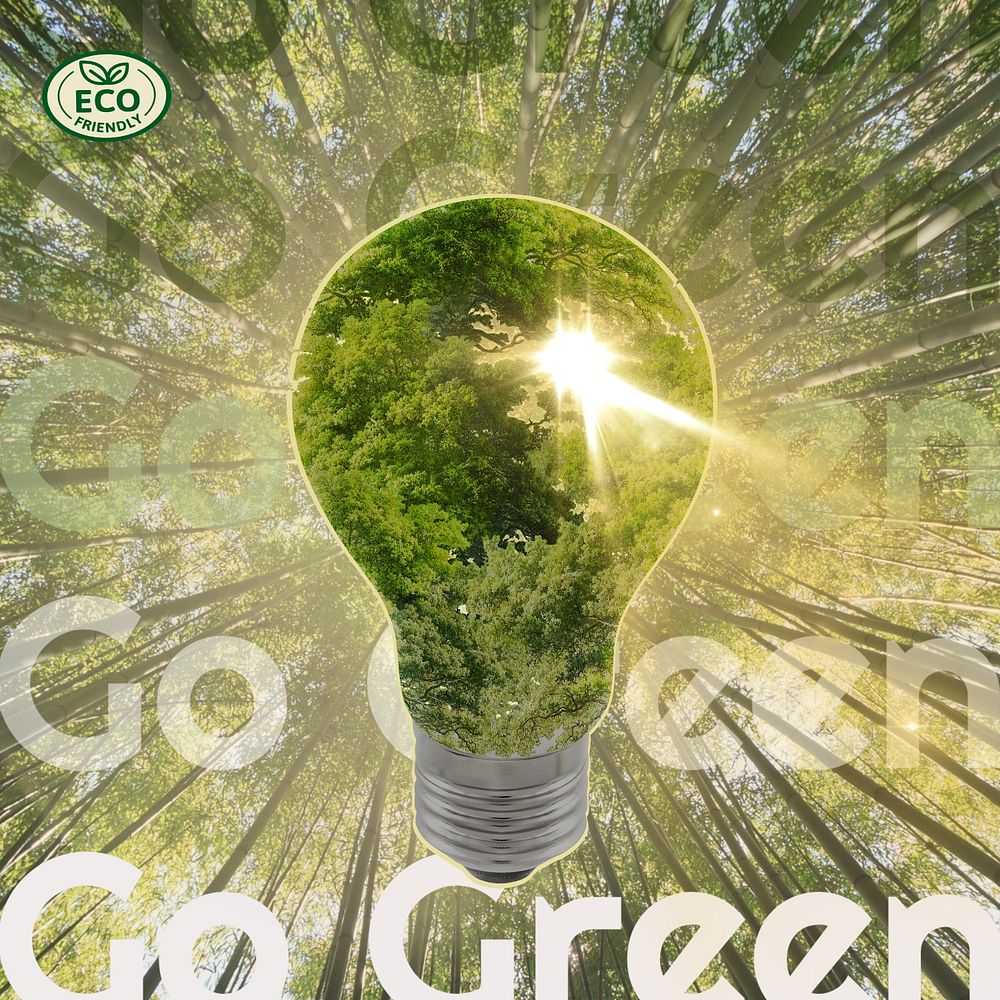 Go green Instagram post template | Free Editable Template - rawpixel