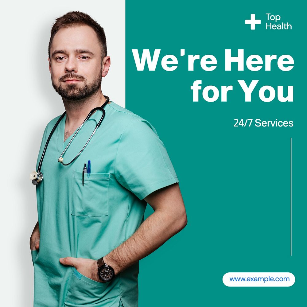 Healthcare & hospitals Instagram post | Premium Editable Template ...
