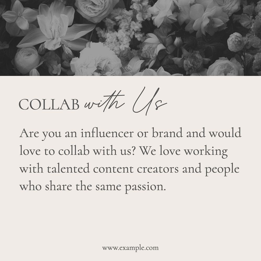 Collab us Instagram post template | Premium Editable Template - rawpixel