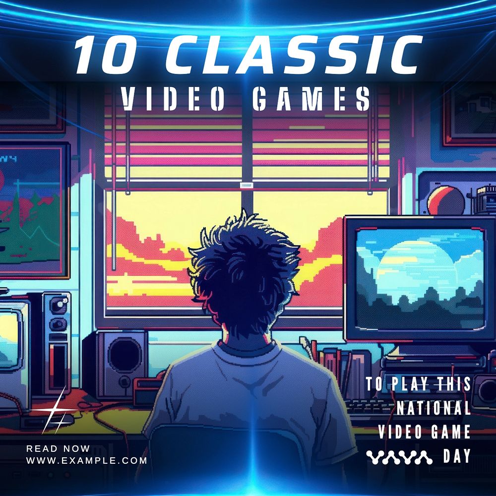 Video game day Instagram post | Premium Editable Template - rawpixel