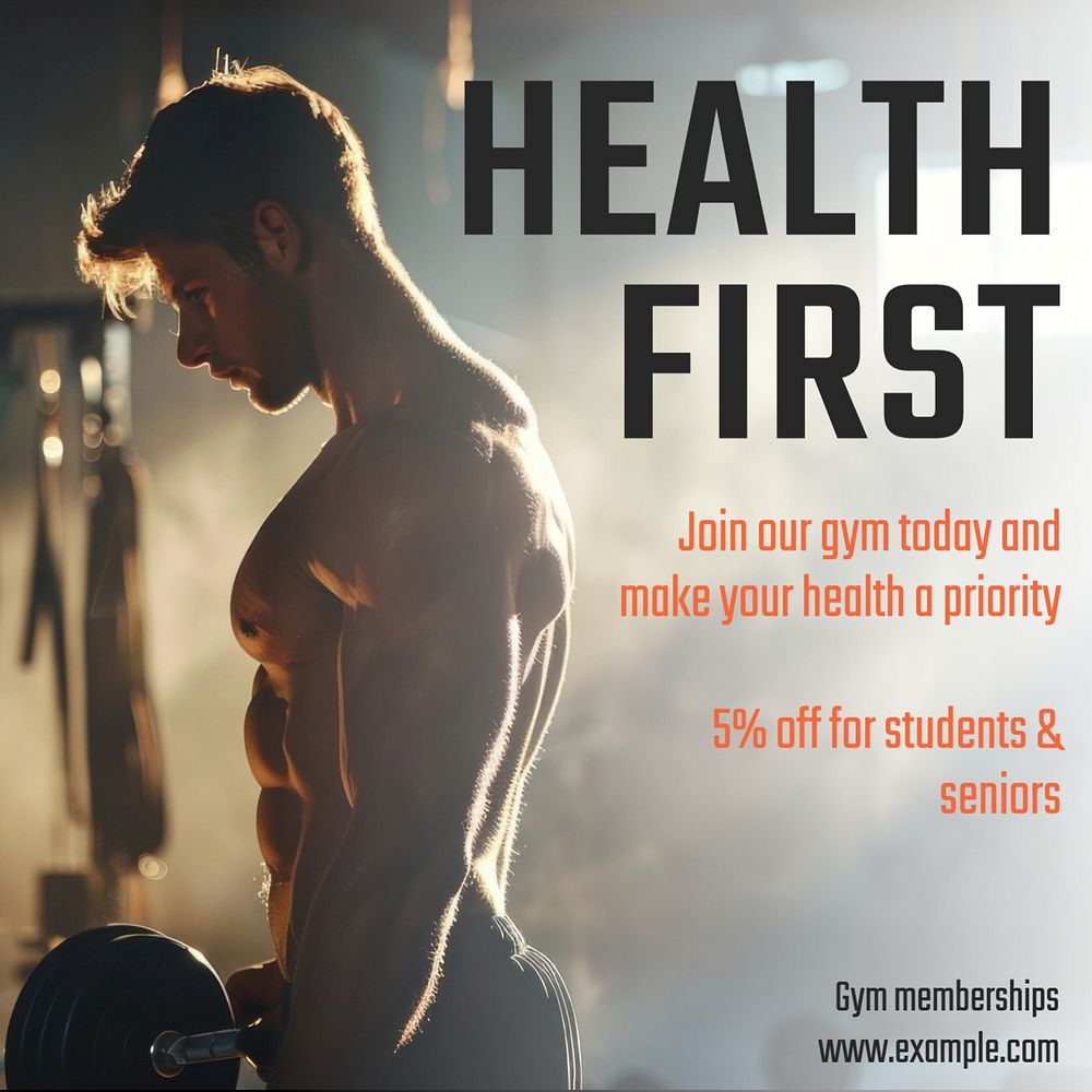 Health first Instagram post template | Premium Editable Template - rawpixel