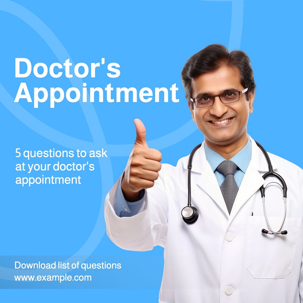 Doctor's appointment Instagram post template | Premium Editable ...