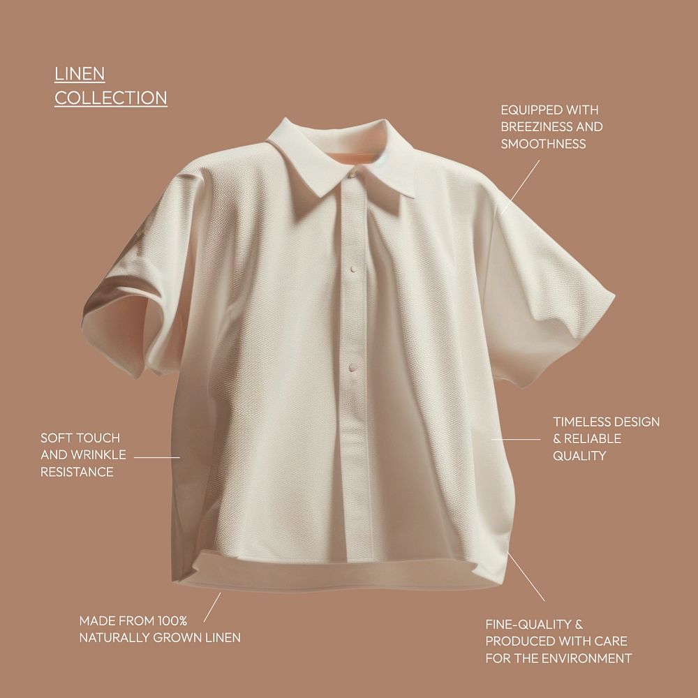 Linen collection Instagram post template, | Premium Editable Template ...