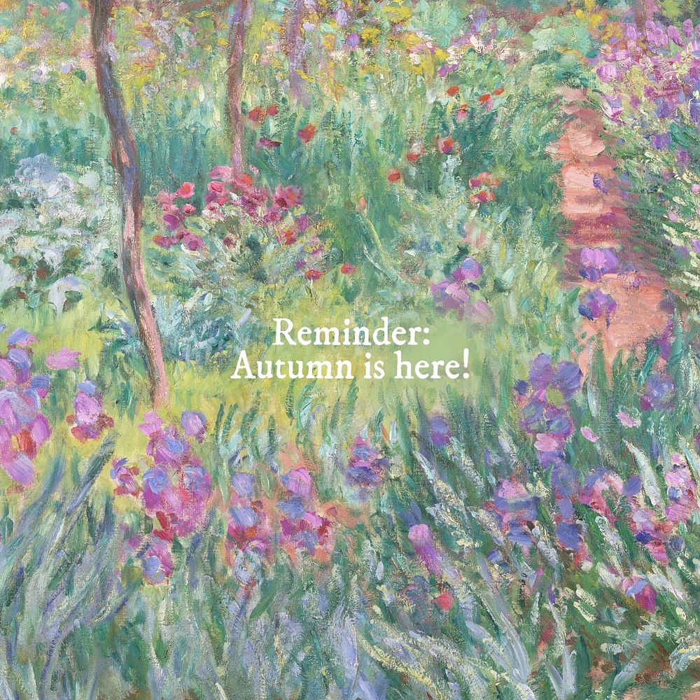 Autumn reminder Instagram post template | Premium Editable Template ...