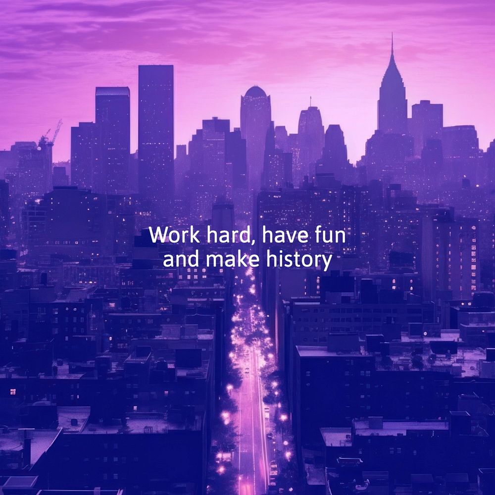 Work hard & have fun | Premium Editable Template - rawpixel