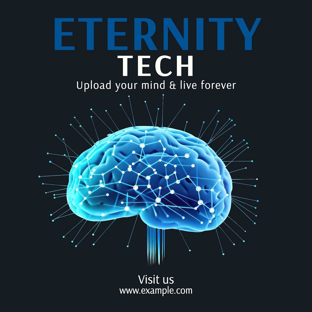 Eternity tech Instagram post template | Premium Editable Template ...