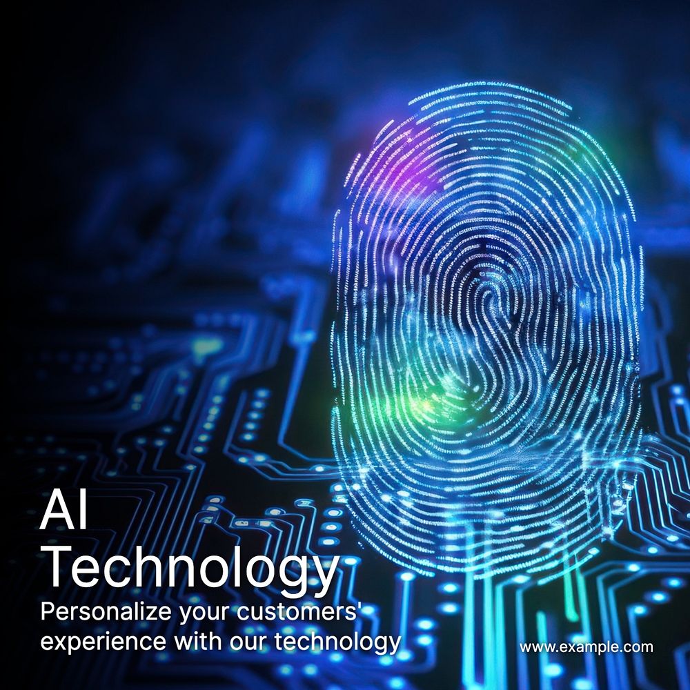 AI tech Instagram post template | Premium Editable Template - rawpixel