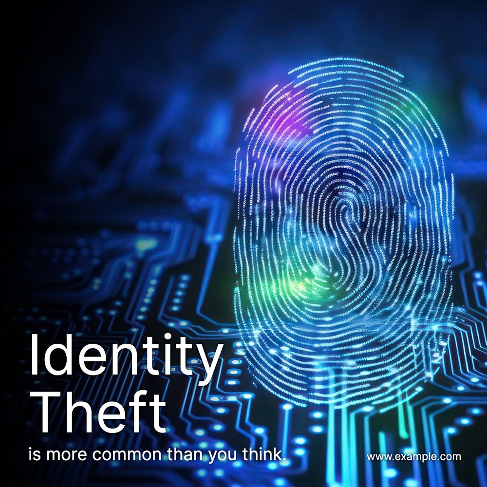 Identity theft Instagram post template | Premium Editable Template ...