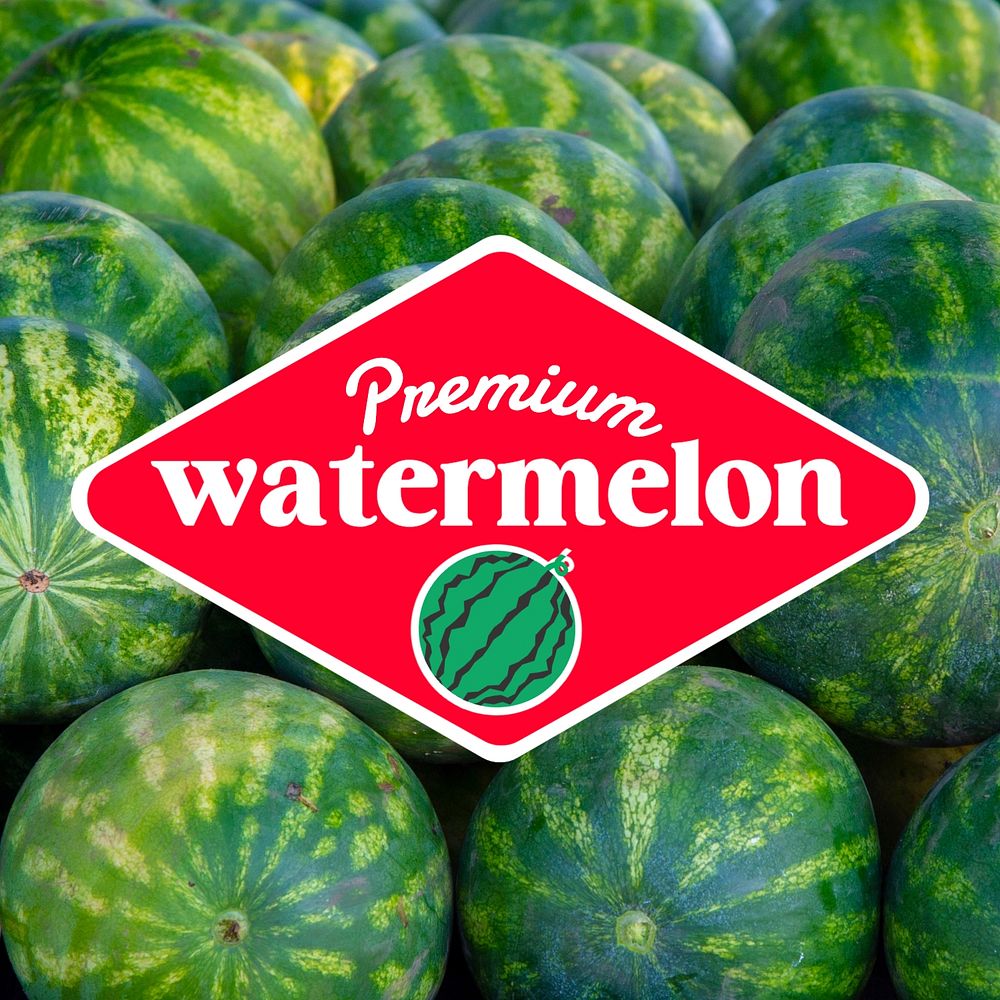 Premium watermelon logo template, editable | Premium Logo Maker - rawpixel