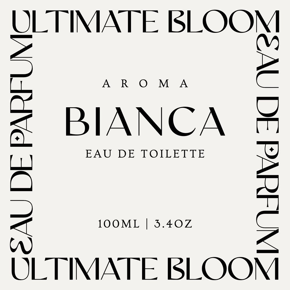 Perfume label template, editable business | Premium Logo Maker - rawpixel