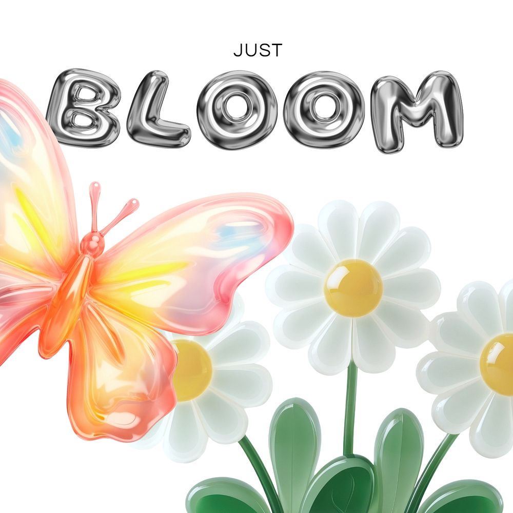 Bloom, positivity quote Instagram post | Premium Editable Template ...