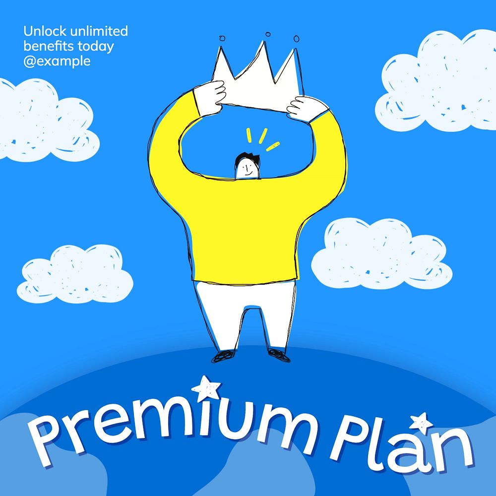 Premium membership Instagram post template, | Premium Editable Template ...