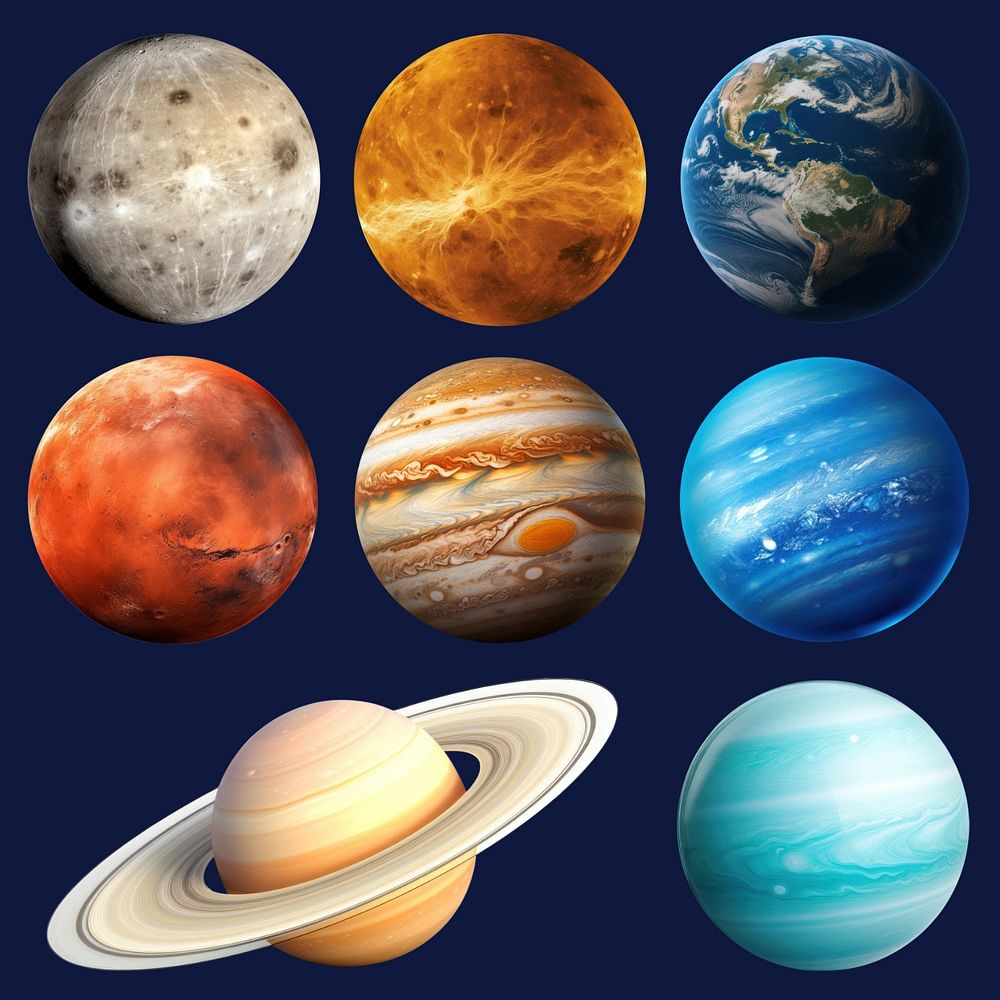 Solar system element set remix | Premium Editable Design - rawpixel