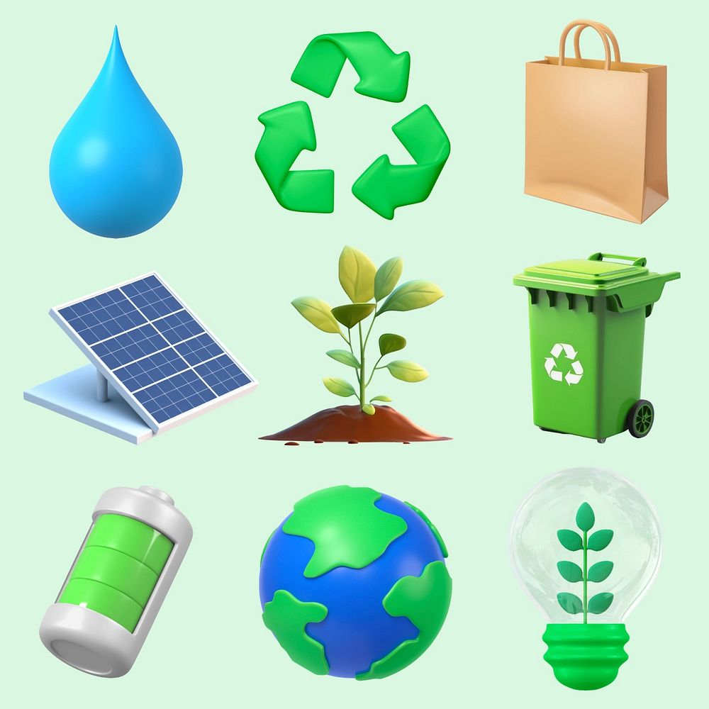 3D environment element set remix | Premium Editable Design - rawpixel