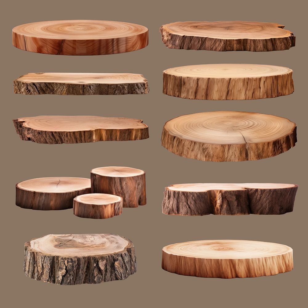 Wooden podium element set remix | Premium Editable Design - rawpixel