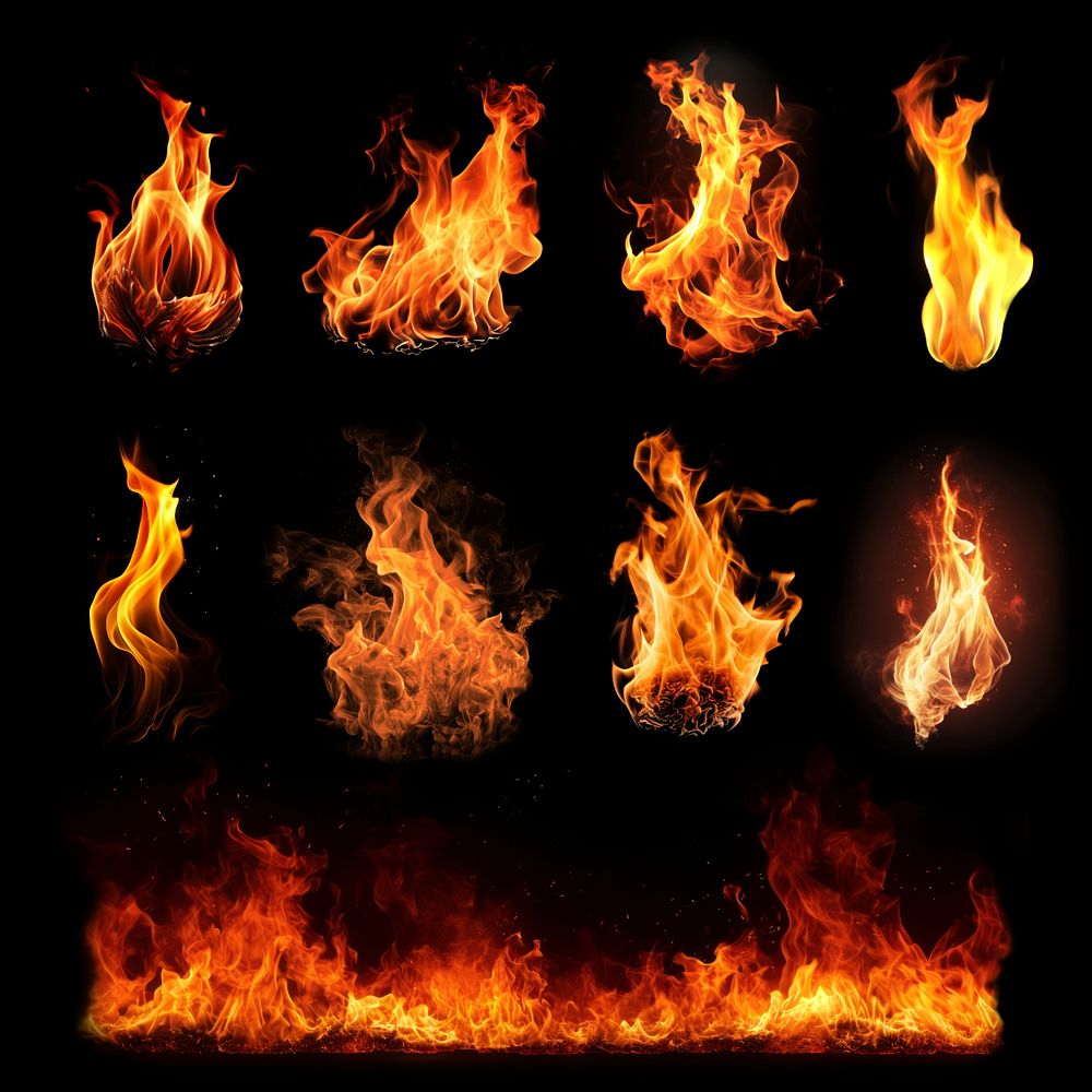 Fire flame effect element, editable | Premium Editable Design - rawpixel