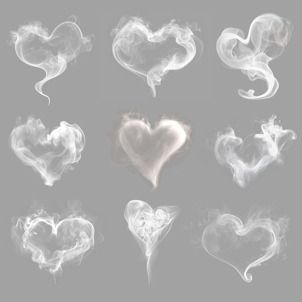 Heart shaped smoke effect isolated | Premium Editable Design - rawpixel