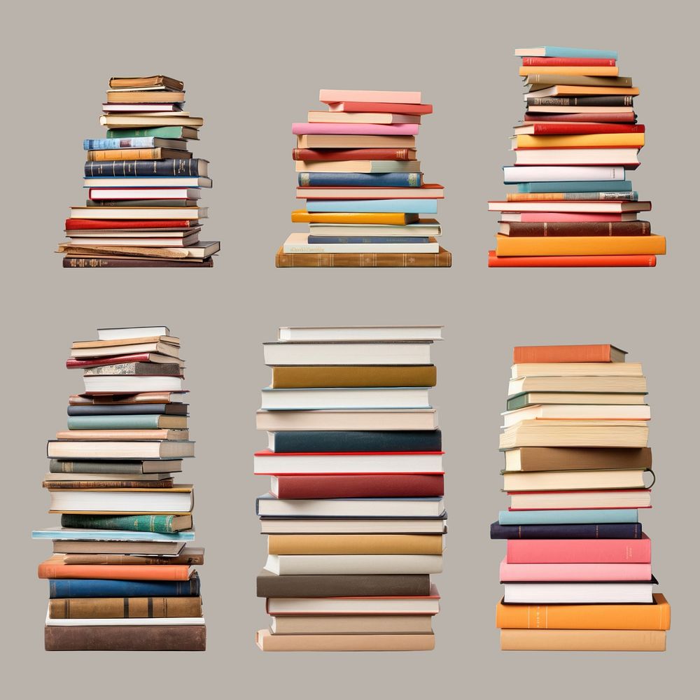 Book row element set, editable | Premium Editable Design - rawpixel