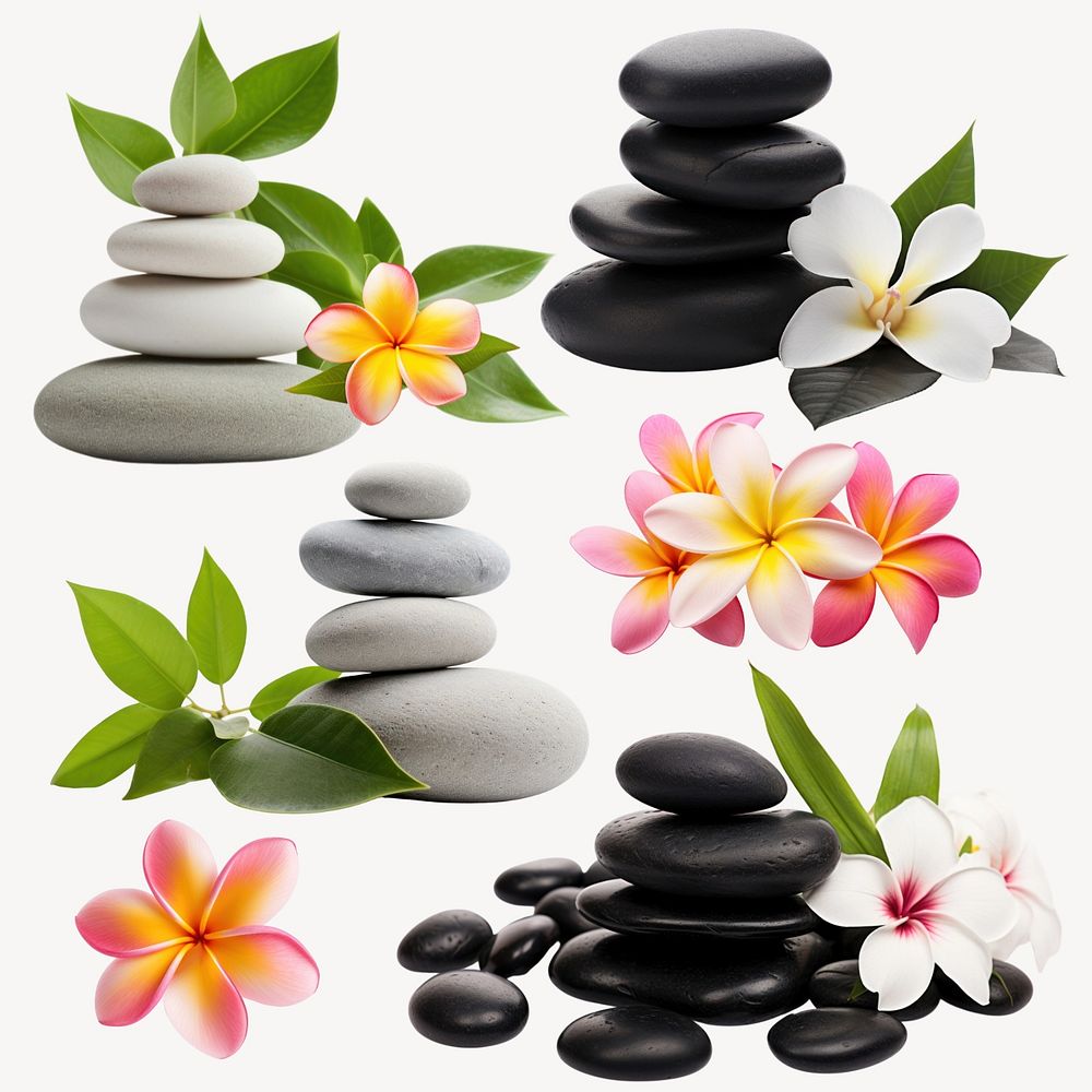 Spa stone element set, editable | Premium Editable Design - rawpixel