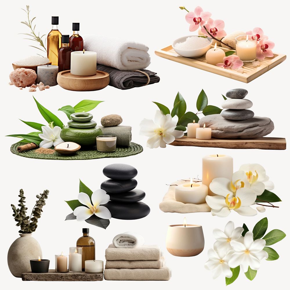 Spa element set, editable design | Premium Editable Design - rawpixel