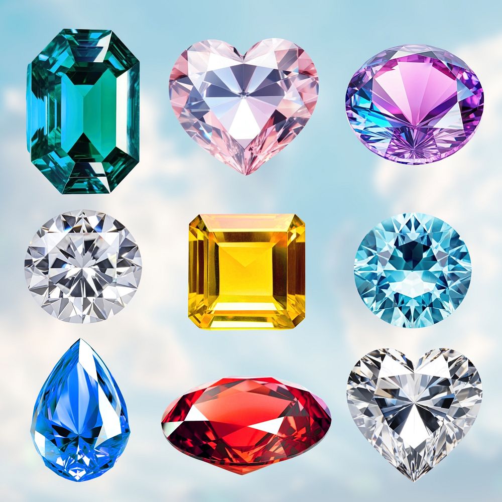 Gemstone set, editable design element | Premium Editable Design - rawpixel
