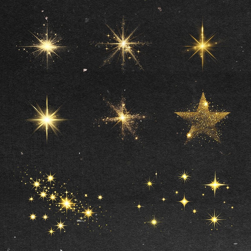 Sparkle star effect set, editable | Premium Editable Design - rawpixel