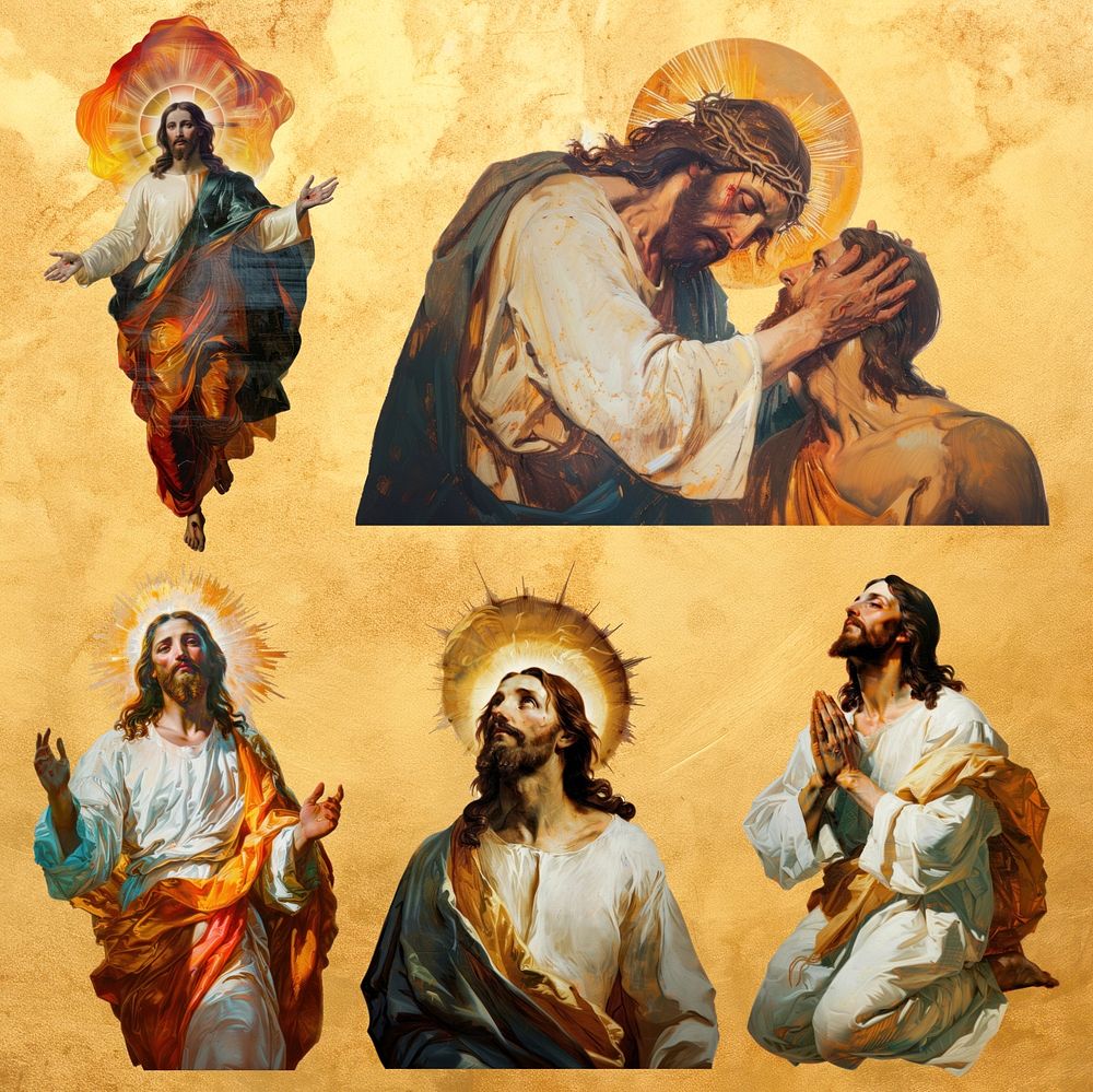 Devine Jesus Christ set, editable | Premium Editable Design - rawpixel