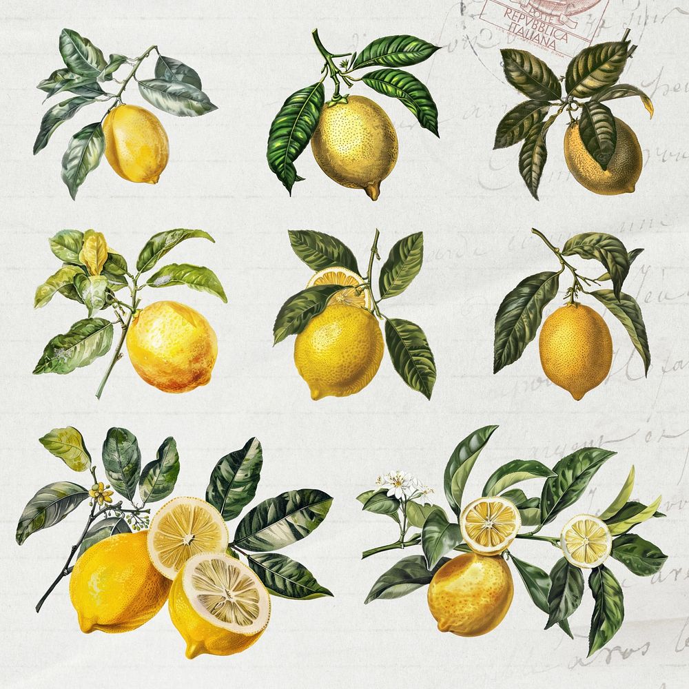 Editable vintage lemon illustration design | Premium Editable Design ...