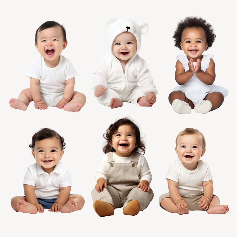 Editable diverse cute baby design | Premium Editable Design - rawpixel