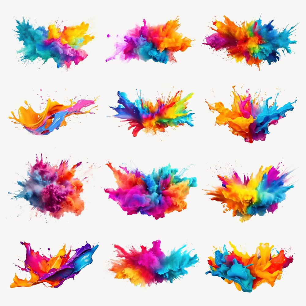 Editable colorful splash design element | Premium Editable Design ...