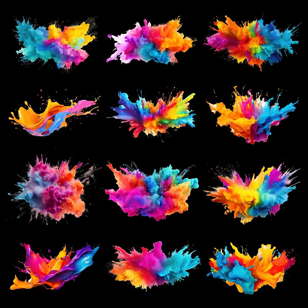 Editable colorful splash design element | Premium Editable Design ...