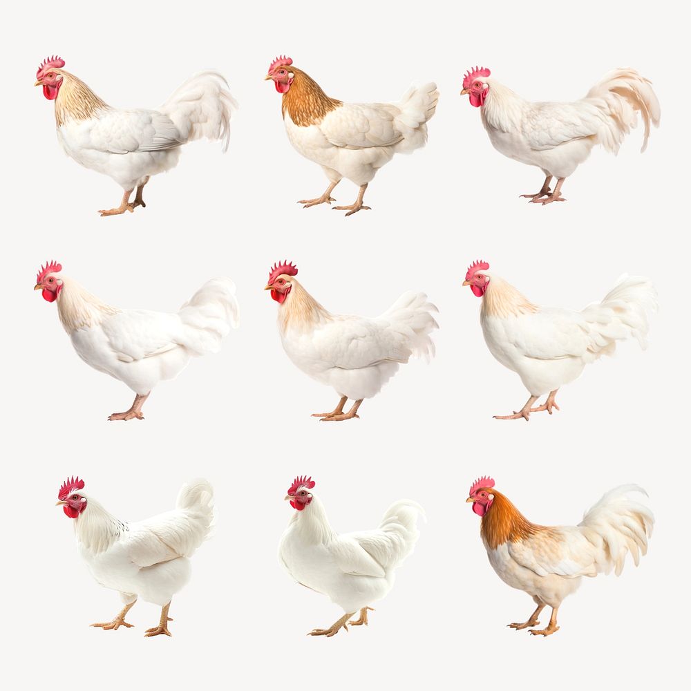 Editable chicken element set | Premium Editable Design - rawpixel