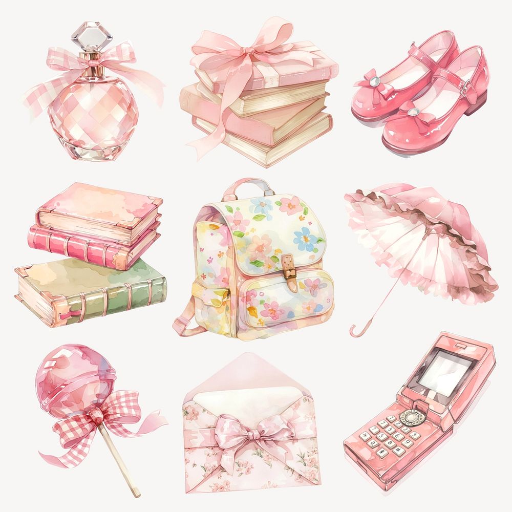 Editable watercolor girly style design | Premium Editable Design - rawpixel