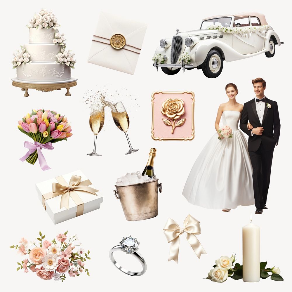 Editable Wedding ceremony design element | Premium Editable Design ...