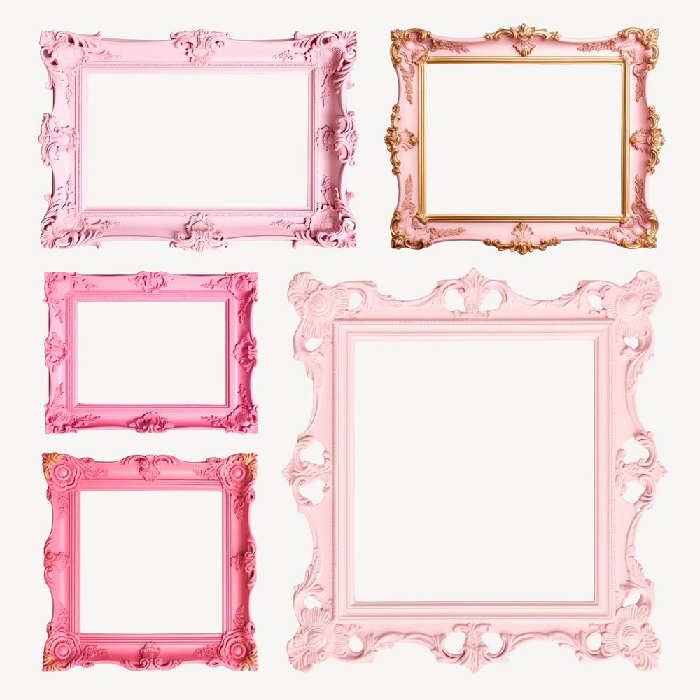 Editable pink vintage frame design | Premium Editable Design - rawpixel