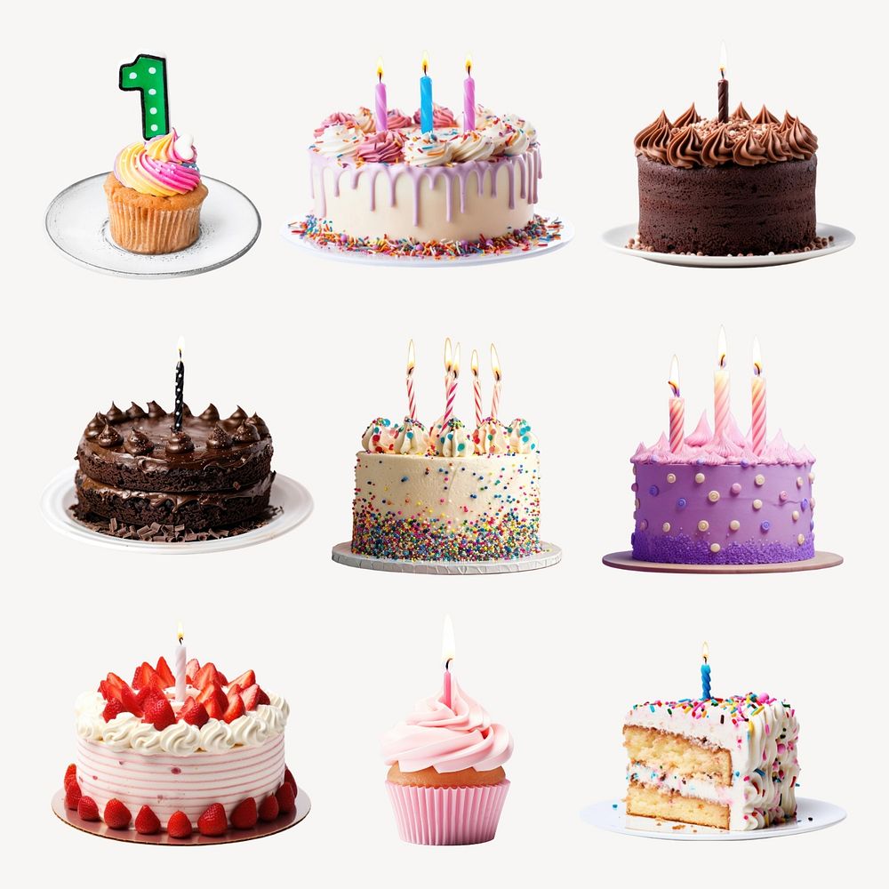 Editable birthday cake design element | Premium Editable Design - rawpixel