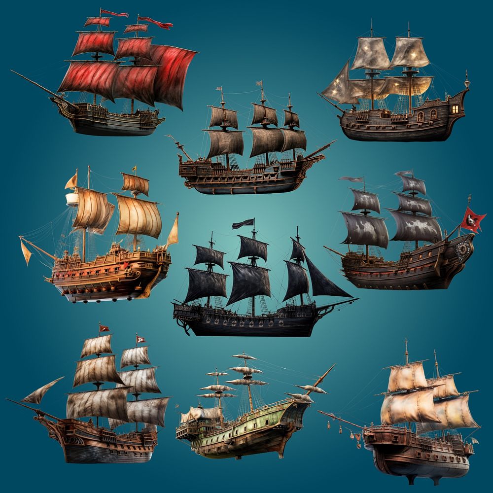 Editable pirates ship design element | Premium Editable Design - rawpixel